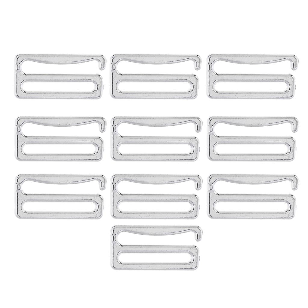YsXoWiui 10pcs Metal Bra Strap Adjustment Lingerie Slider Hooks Bikini ...