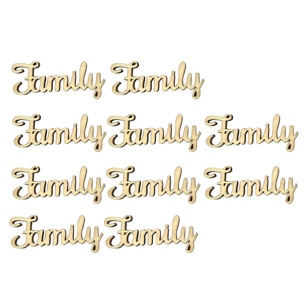 YsXoWiui 1x Blank Wooden Family Word Plaque Sign Pieces for Family Tree ...