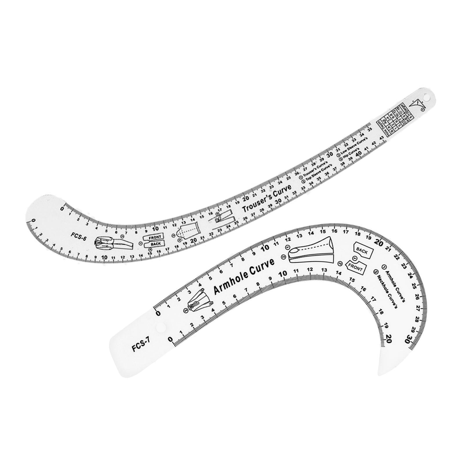 YsXoWiui 2x French Curve Ruler Pattern Template Making Clothing DIY ...