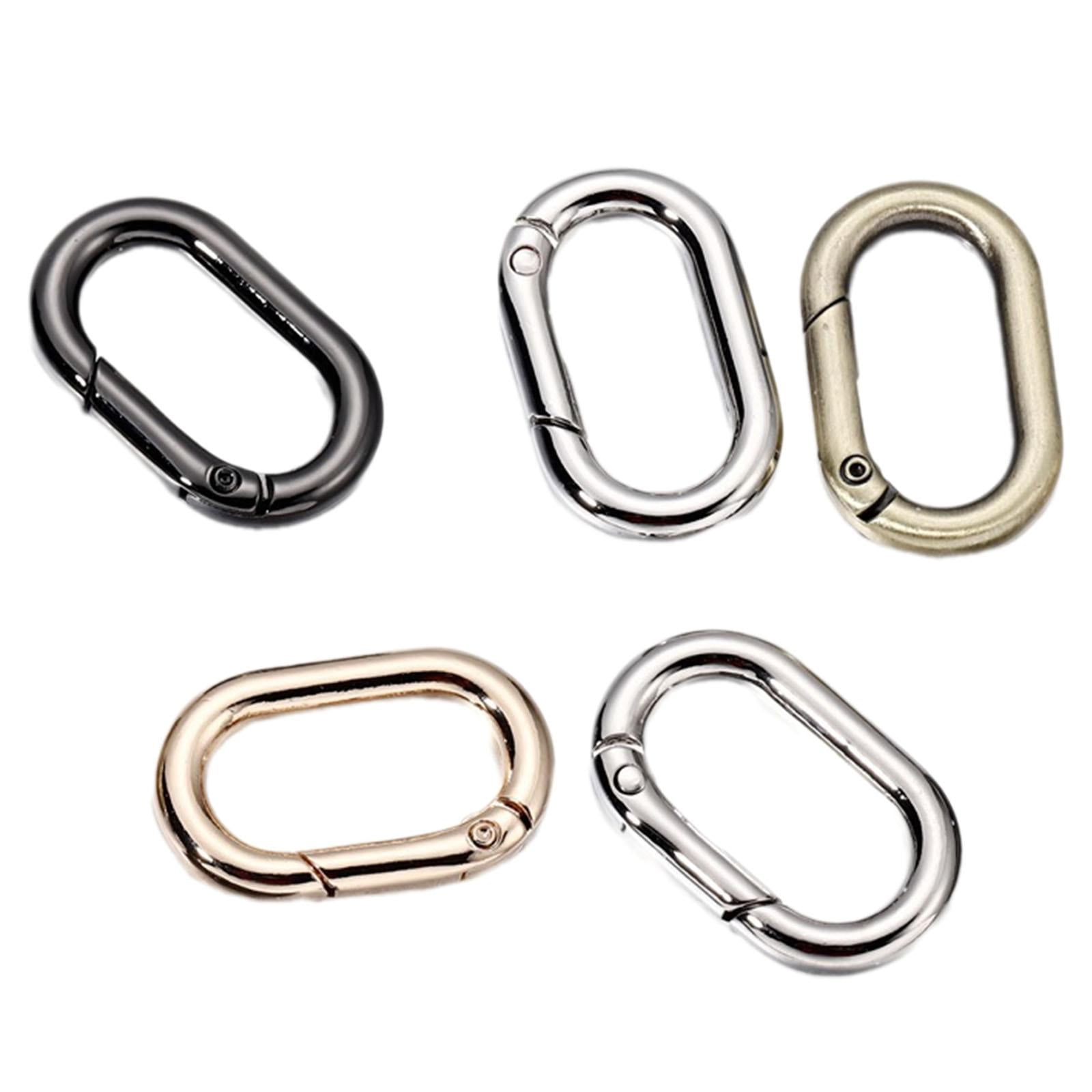 YsXoWiui 5 Oval Spring Rings, Spring Loaded Carabiners, Oval Carabiners ...