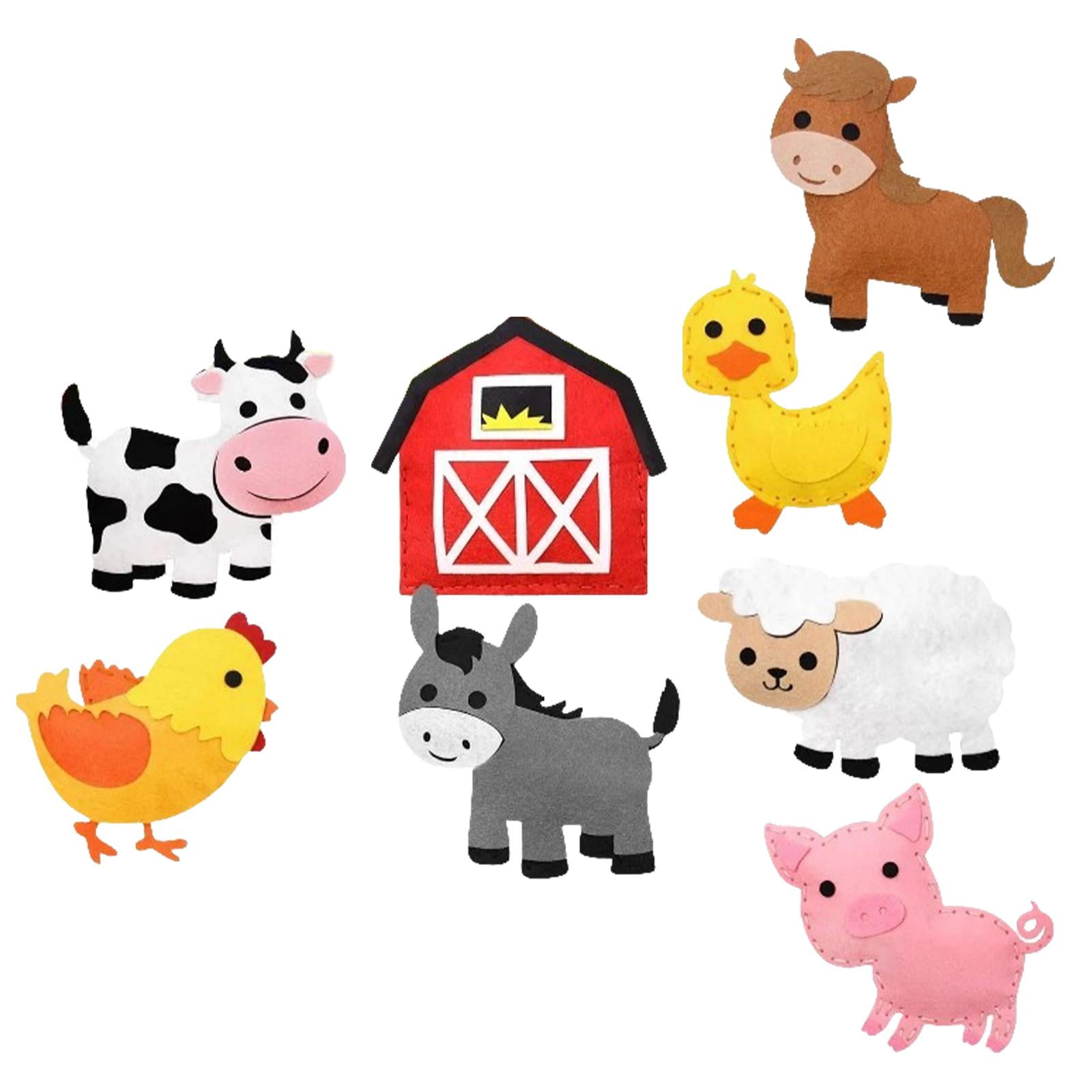 YsXoWiui Felt Animals Sewing for Kids Stuffed Animals Craft and Sewing ...