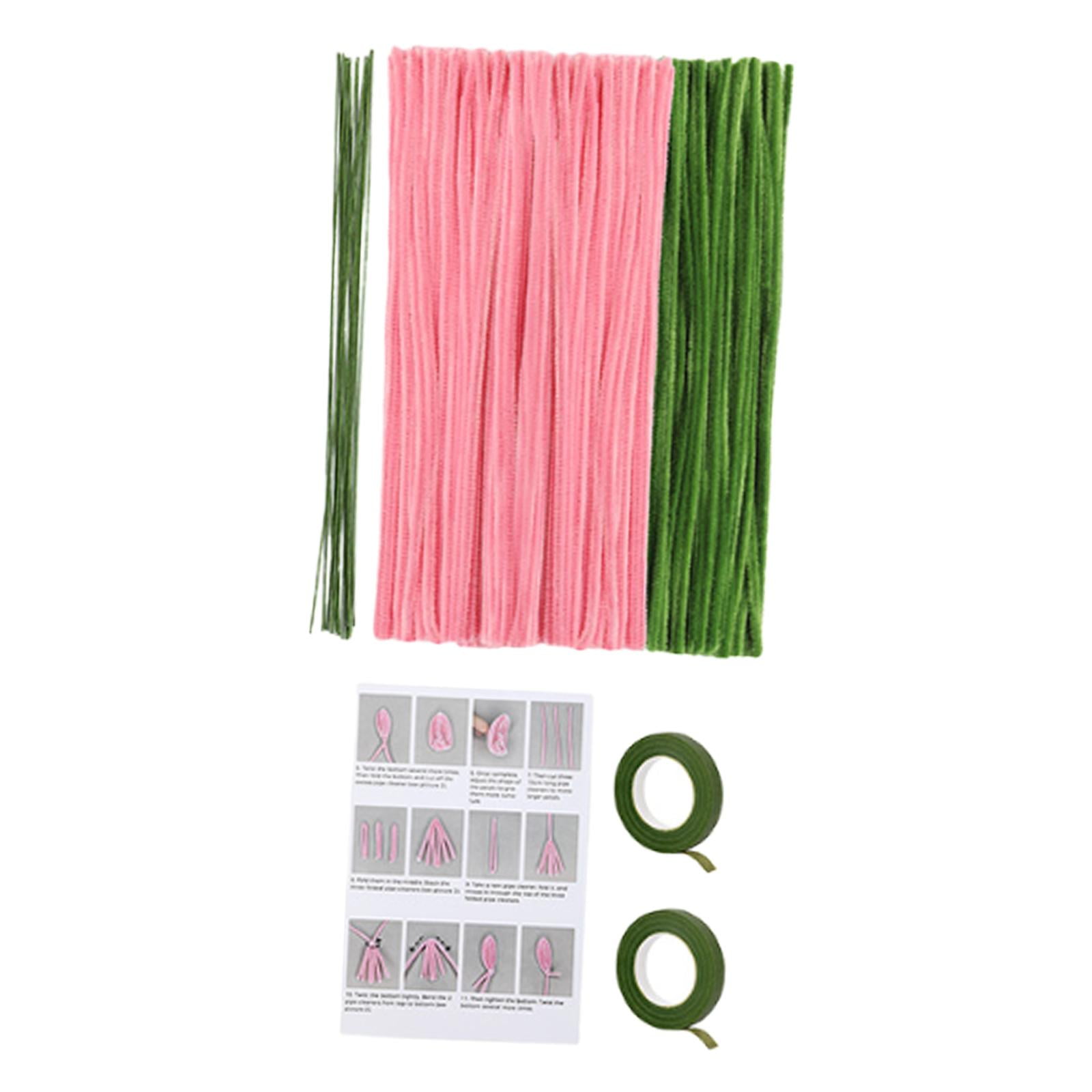 YsXoWiui Pipe Cleaner Flower Kit Soft Floral Wires for Family Art ...