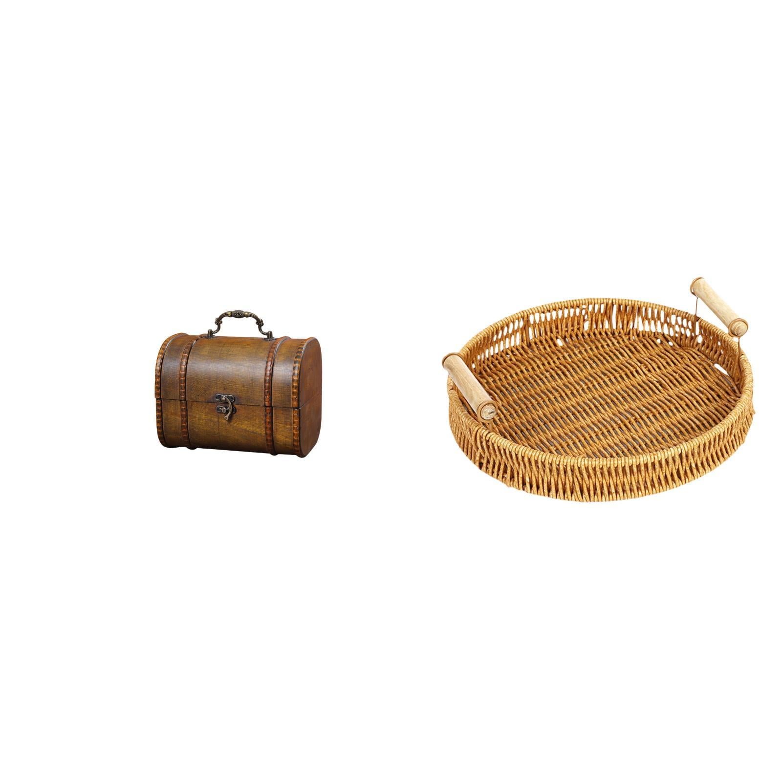 YsXoWiui Vintage Wooden Jewelry Box Organizer Treasure Chest Decorative ...