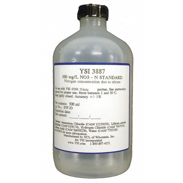 Ysi Cal Solution,Nitrate,100 mg/L,500 mL 3887 - Walmart.com