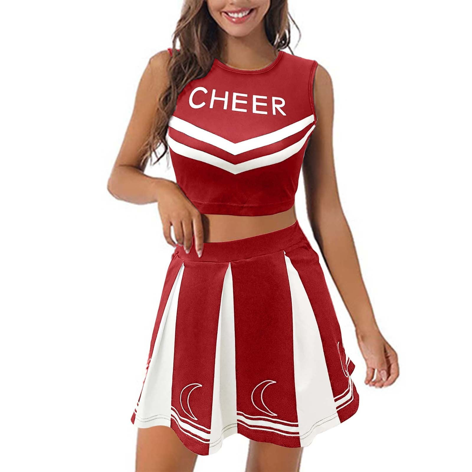 Ysiyy Women Cheerleader Outfit Comfortable Cheer Skirt for Student ...