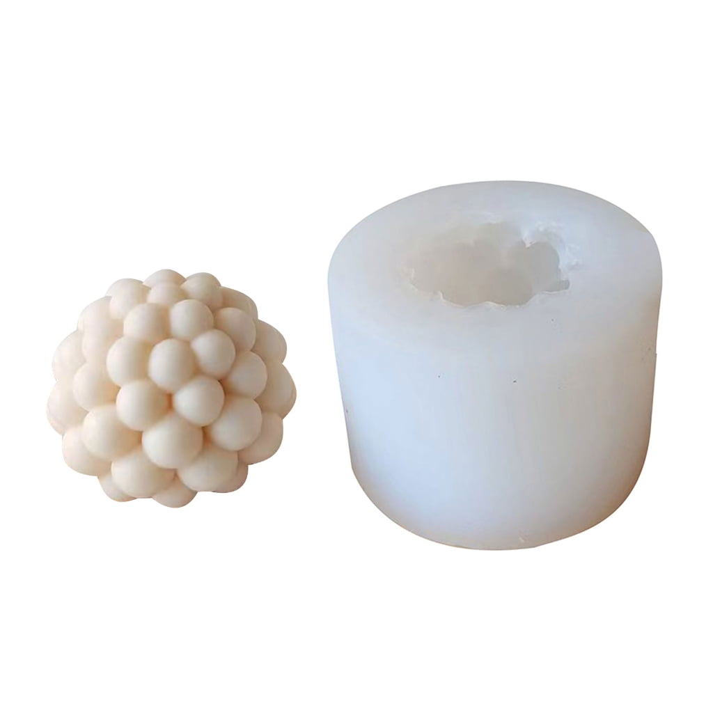 Ysmooiuy 3-dimensional Candle Molds Bubble Shaped Craft Art Silicone ...