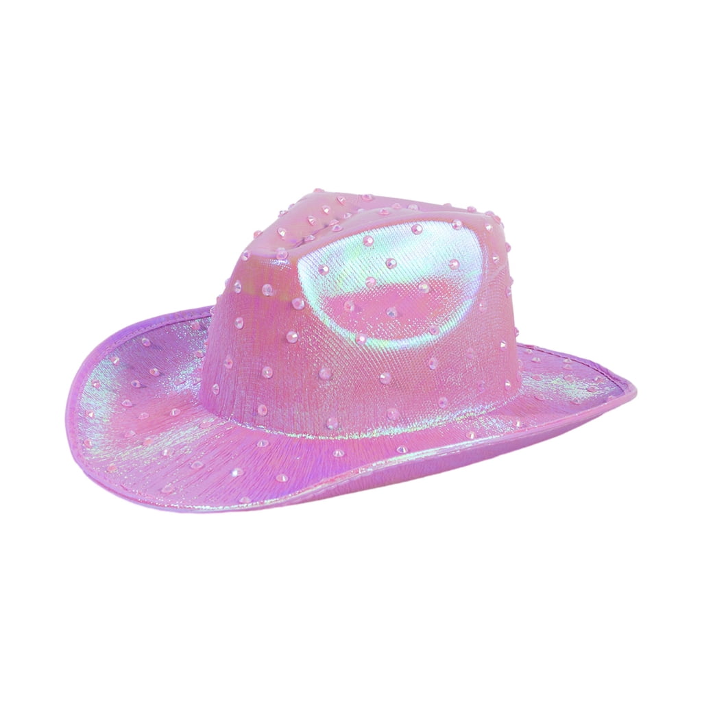 Ysmooiuy Adult Cowboy Hat with Color Zircon for Woman Western Cowboy ...