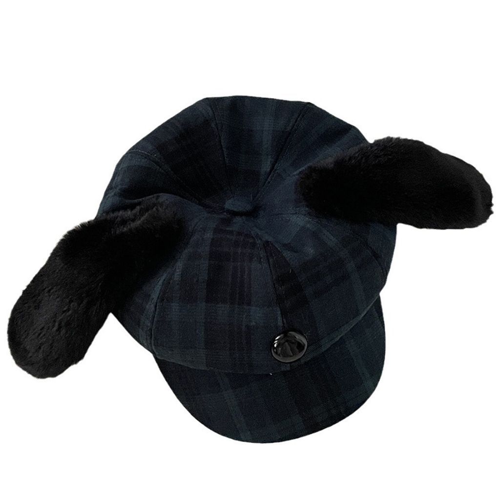 Ysmooiuy Handmade Berets Puppy Ear Painter Hat for Unisex Berets Cabbie ...