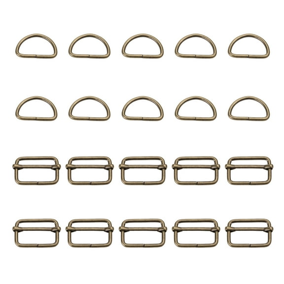 12 Sets Metal Buckles Dungaree Buckles with Rectangle Slider Fasteners ...