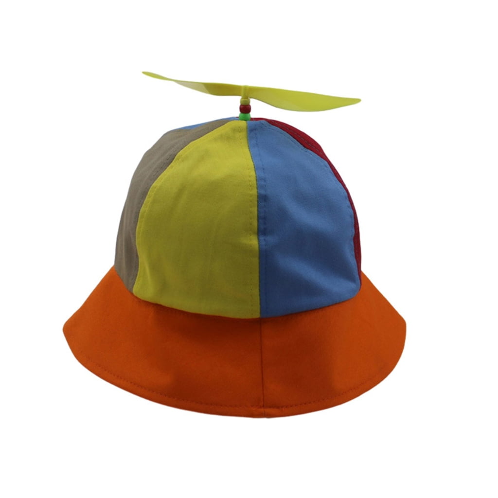 Ysmooiuy Rainbow Windmill Fisherman Hat Wide Brim Parents Kids Bucket ...