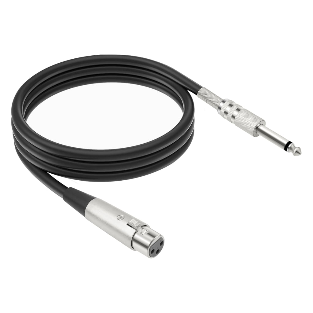 Ysmooiuy Stage Performances Mic Cable 1/4" to Female Unbalanced Mic ...