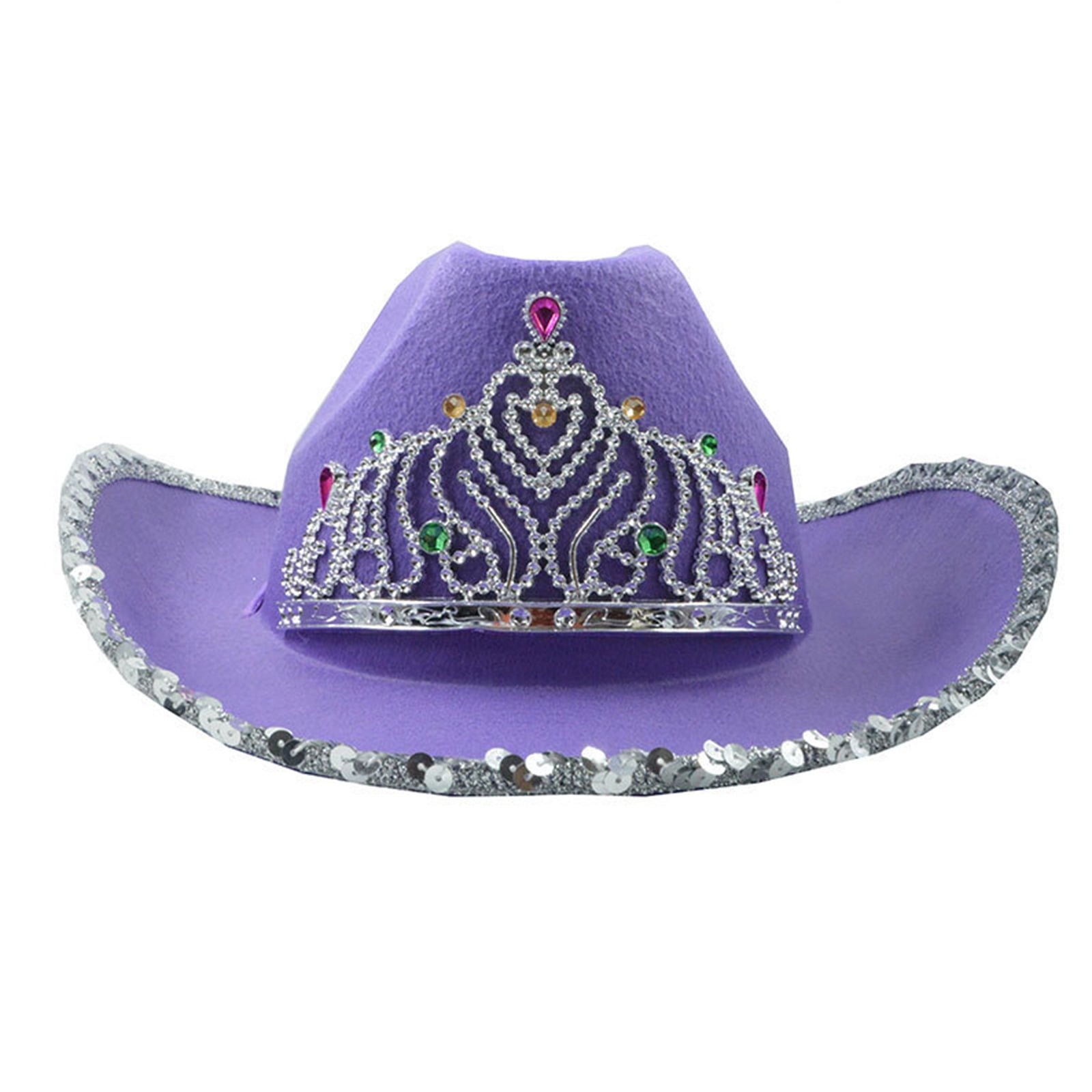 Ysmooiuy Trendy Big Brim Hat Top Hat Crown Cowboy Hat Wide Brim Western ...