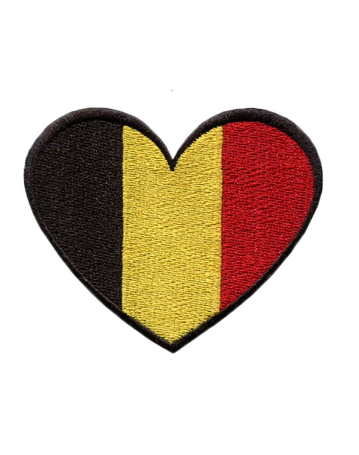 Ysmzzmsy 1 PCS Flag Patches Iron On or Sew On Embroidered Tactical Military National Belgium ...