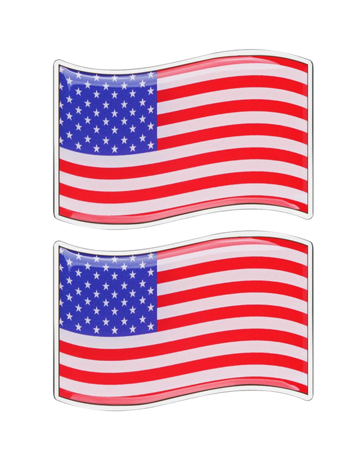 Ysmzzmsy 2 PCS Country Flag Car Emblem Sticker, 3.15 x 2 inches Silver ...