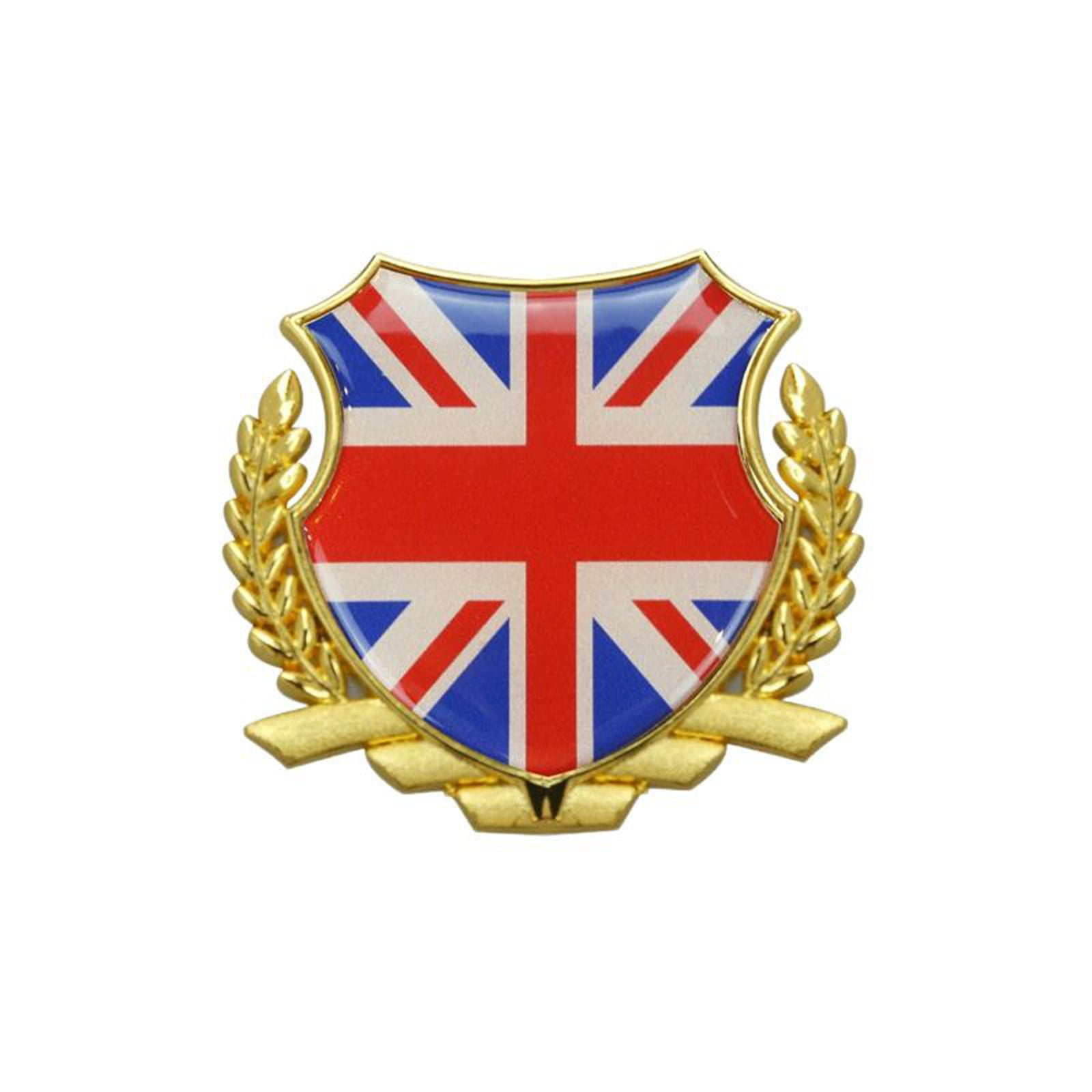 Ysmzzmsy Ysmzzmsy 1 PCS Country Flag Shield Car Emblem, 3.15x3.35 ...