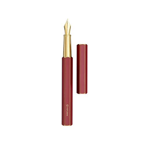 ワイスタジオ(Ystudio) Y-studio YS-STAT-43 Classic Revolve Fountain Pen, F, Red - Walmart.com