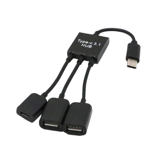 Ysyqkn 3 in 1 USB 3.1 Type C Hub Adapter to 2 USB 2.0/ Micro USB for ...