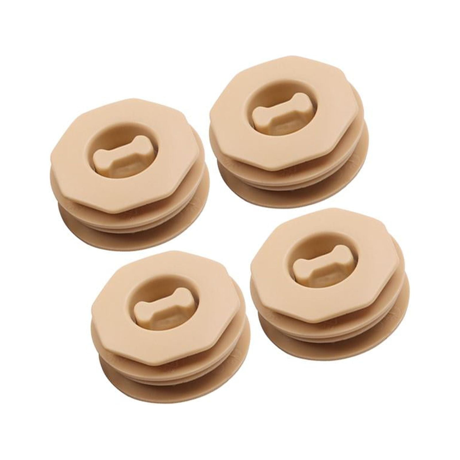 Ysyqkn 4 Pieces Car Carpet Fixing Buckle Retainer Double Layer Twist Lock to Keep Floor Beige ...
