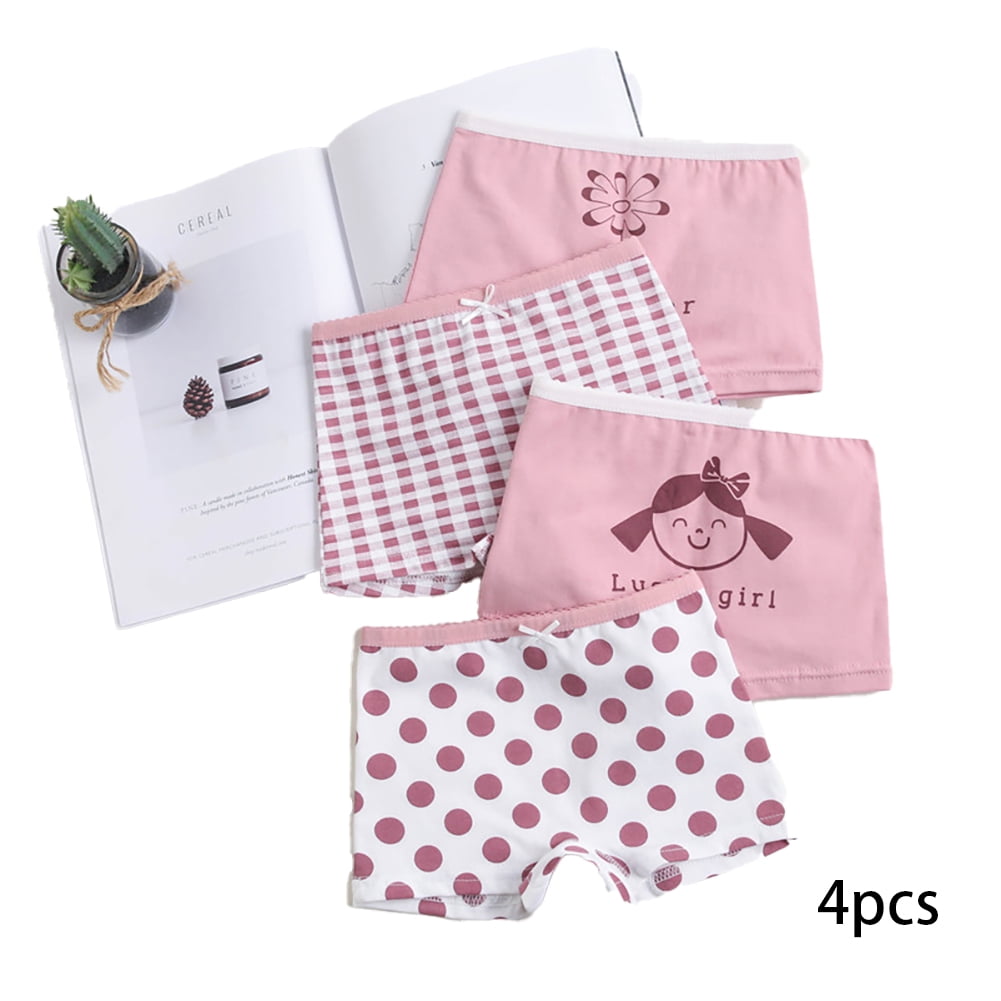 Ytdscs Toddler Baby Girls Cotton Underwear Boxer Briefs 3-12 Years Kids ...