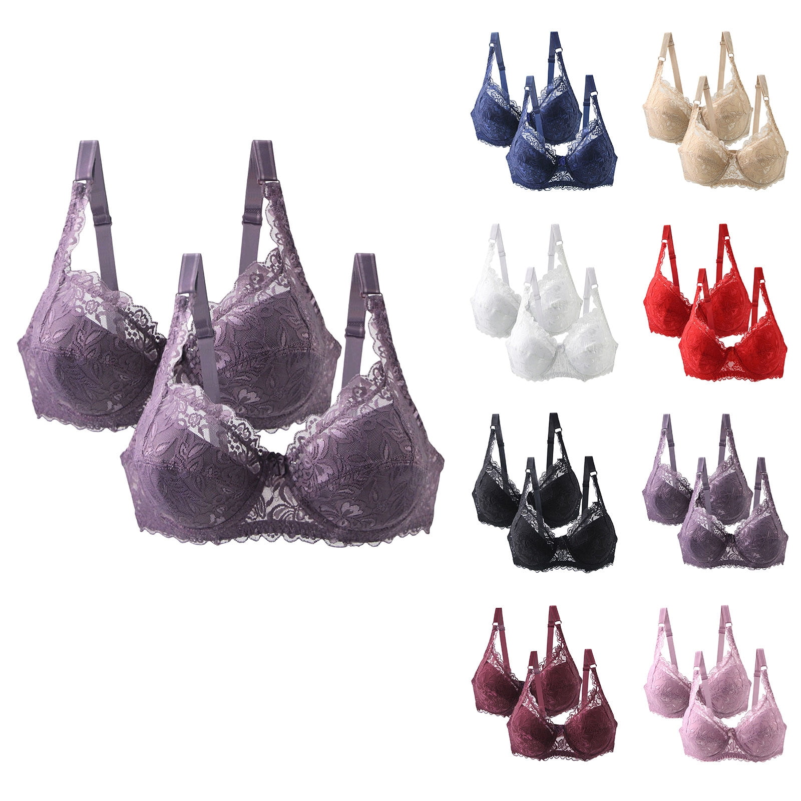 Yteetum Bras for Women High Support Sport Bras Sexy Seamless Push Up ...