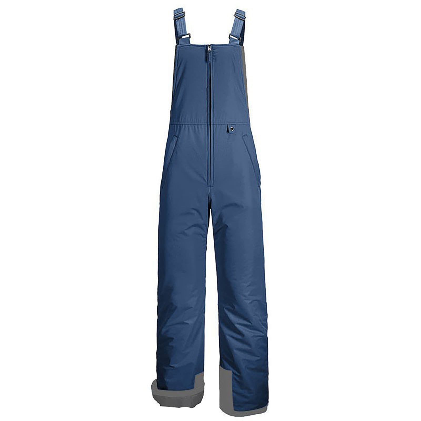 Yteetum Men's Insulated Snow Bibs Overalls Oversized Waterproof ...