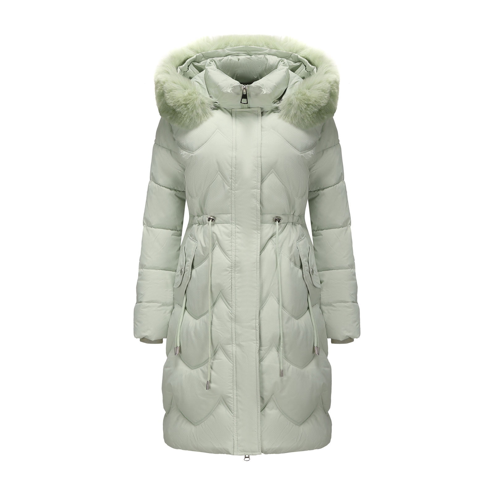 Yteetum Winter Coats for Women Oversized Mid-Length Trench Coat Thicken ...
