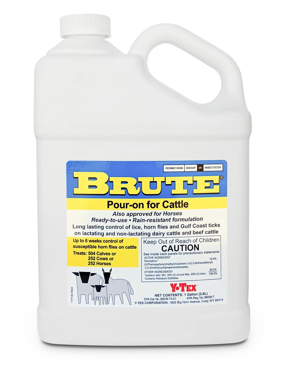 Ytex Corp Brute Pour-On Insecticide with Permethrin, Gallon - Walmart.com