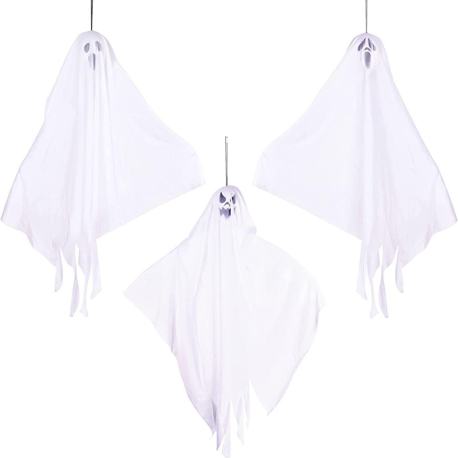 Ytppwn 3 Pack Halloween Hanging Ghosts Decorations, 27.5" Flying ...