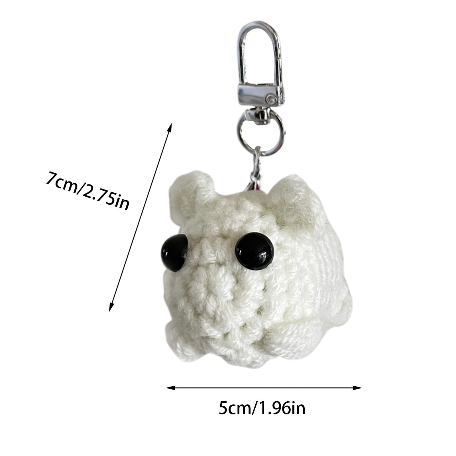 Coollooc Cute Sad Hamster Keyring, Kawaii Sad Hamster Plush Toy ...