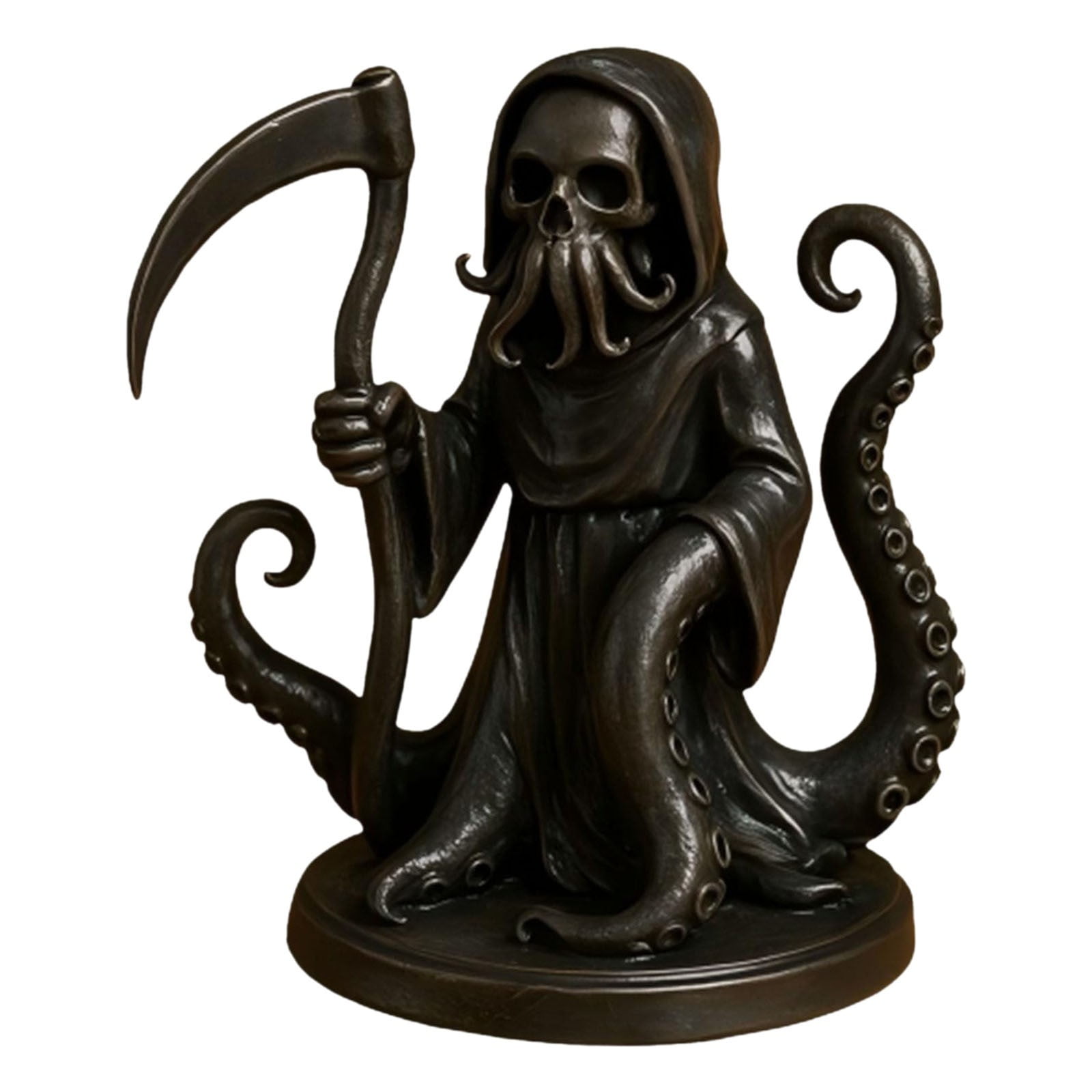 Yttmshdga Gothic Statue Dark Decorative Sculpture The Grim Holding A Is ...