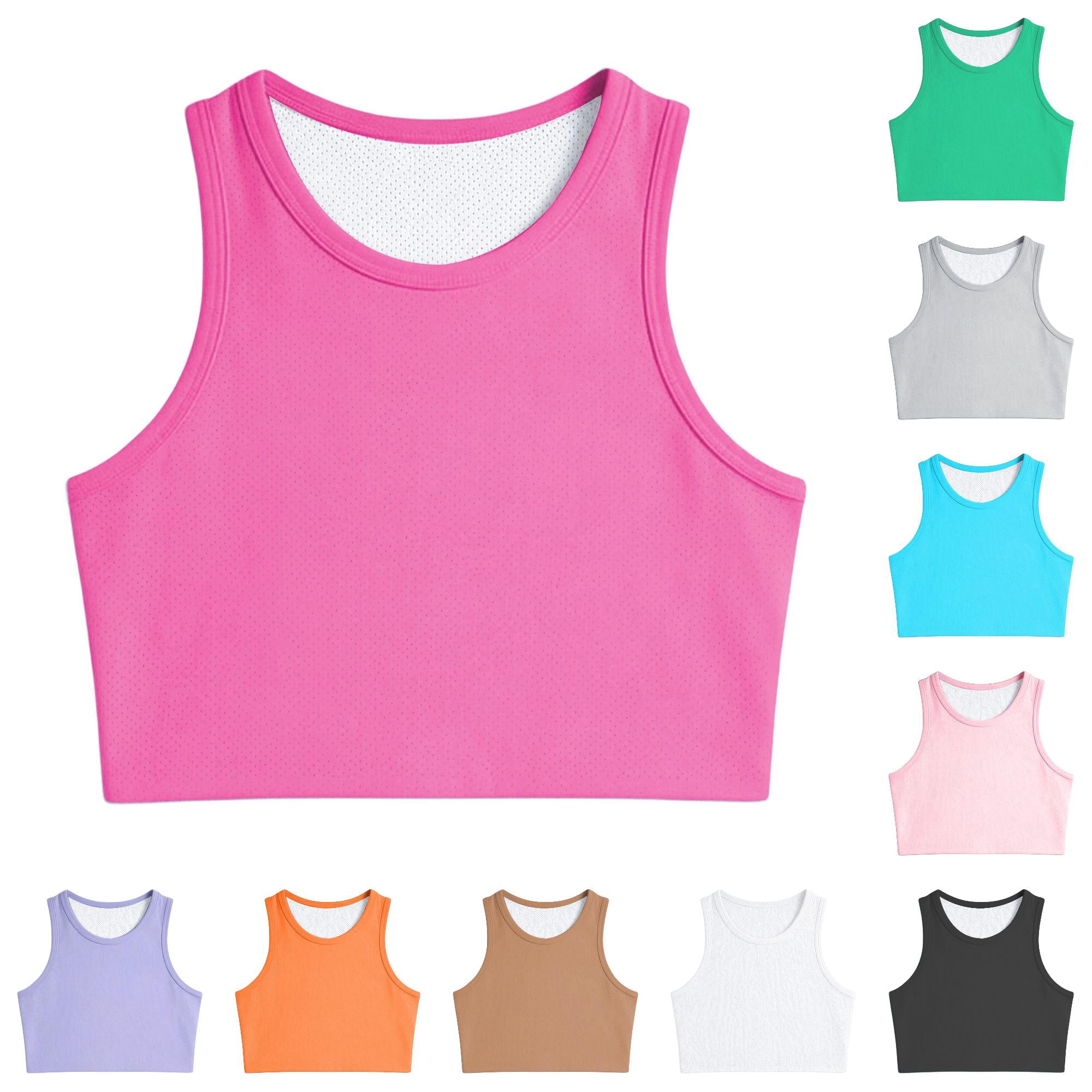 Ytxxxx Girls Athletic Tank Top Breathable Workout Sleeveless Stretch ...
