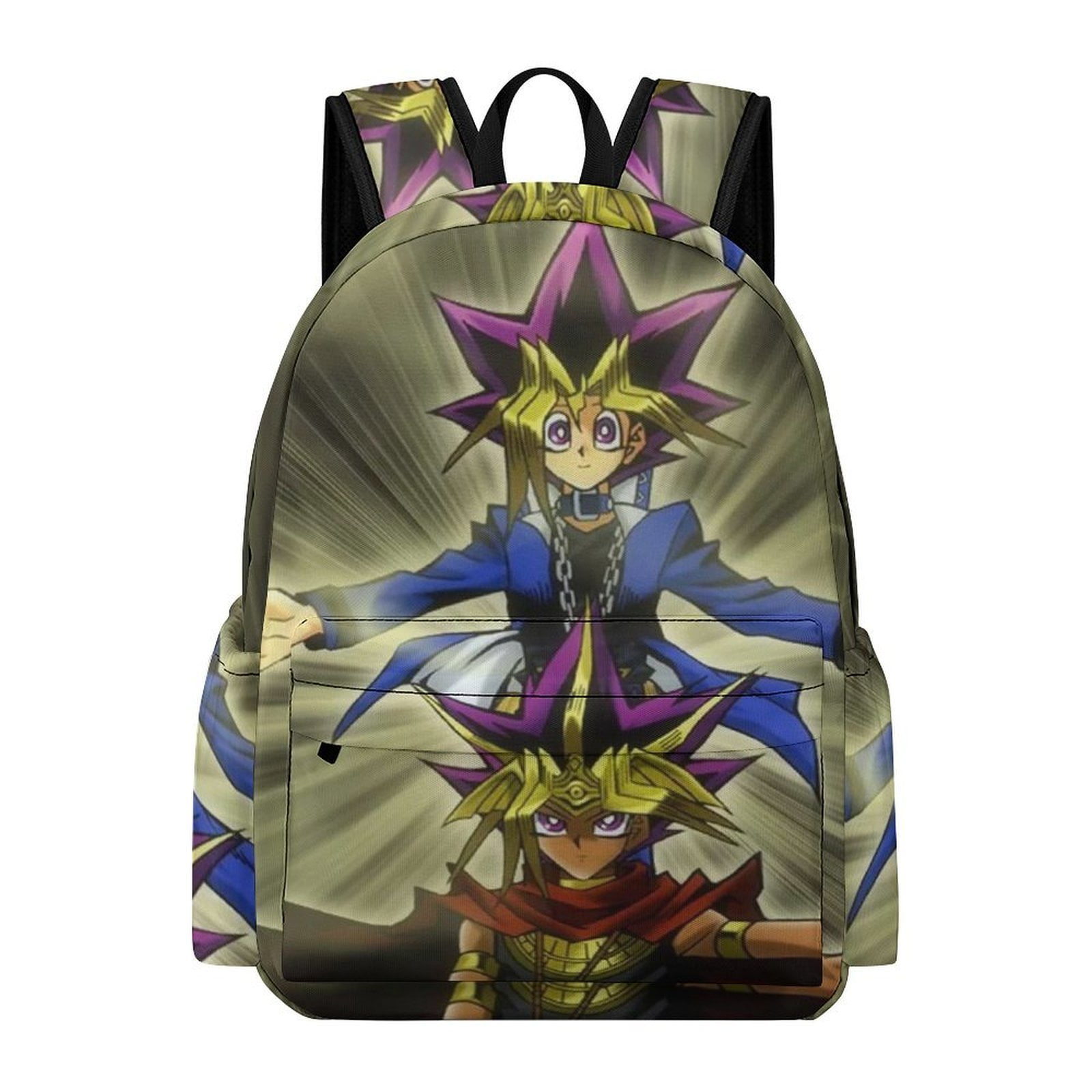 Yu-Gi-Oh! Adjustable Backpack Laptop Daypack Student School Bookbag Satchel Half Printed ...