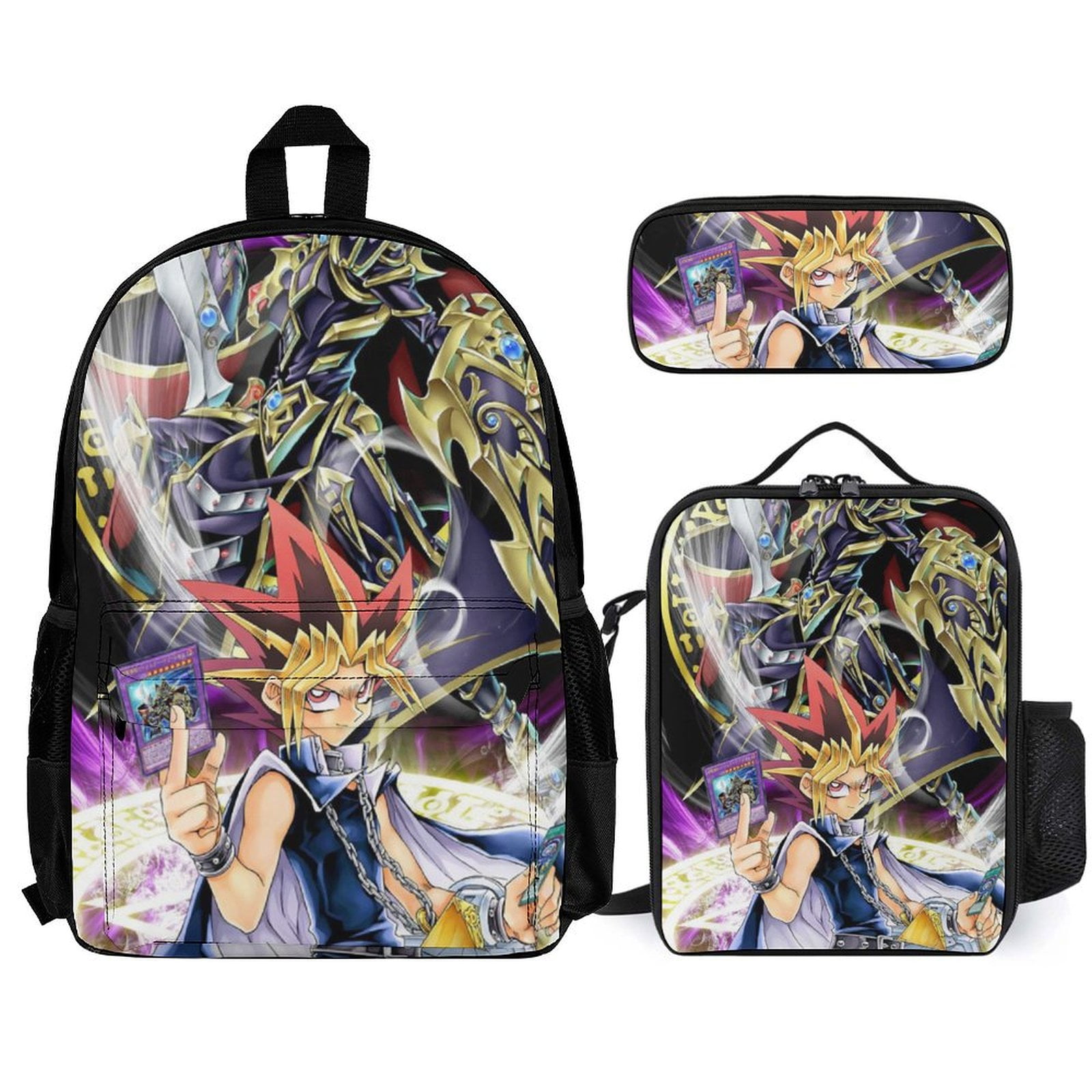 Yu Gi Oh Backpack 3 Piece Set Combination, Lunch Bag Pencil Bag ...