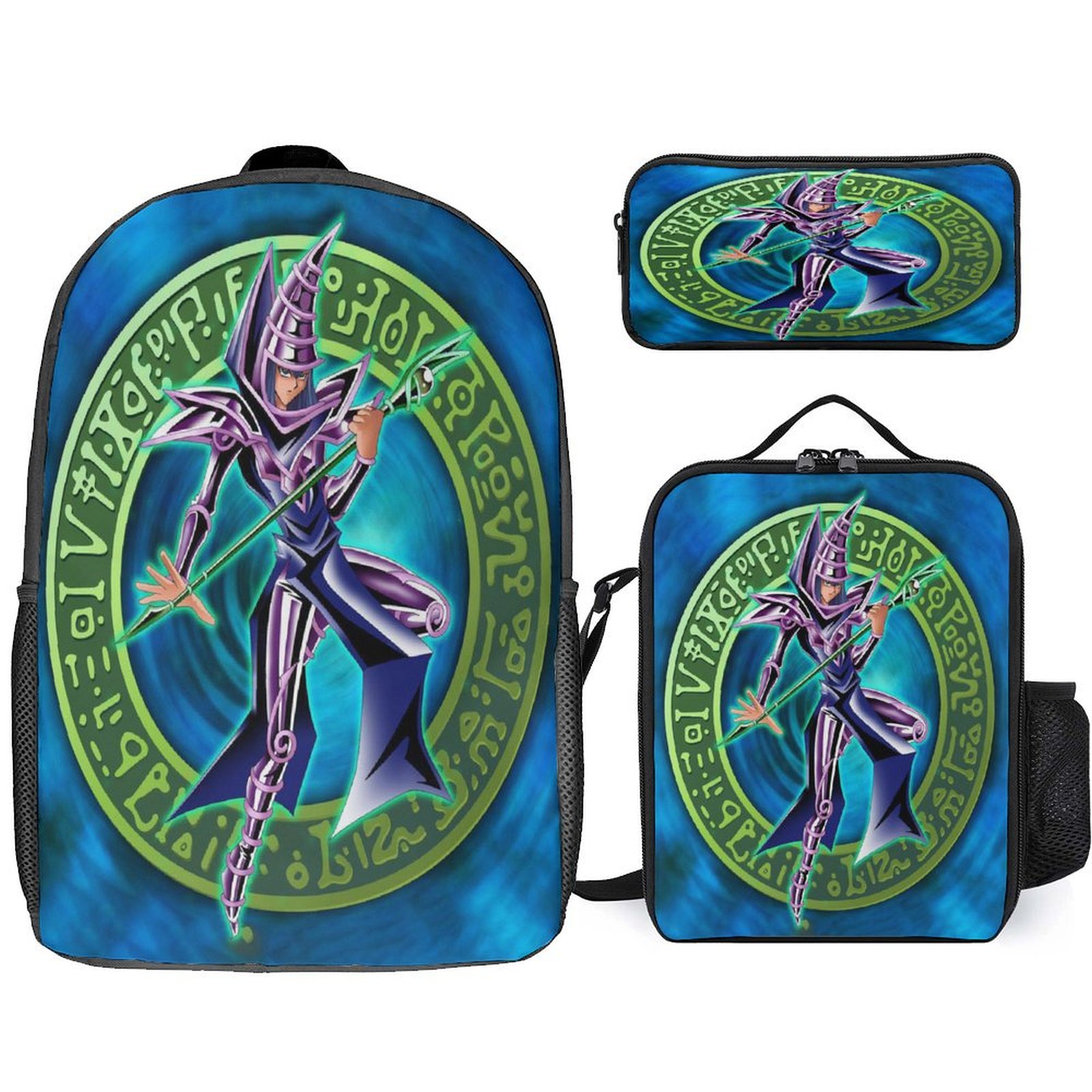 Yu Gi Oh Backpack 3PCS Backpack Set Lunch Box And Pencil Case ...
