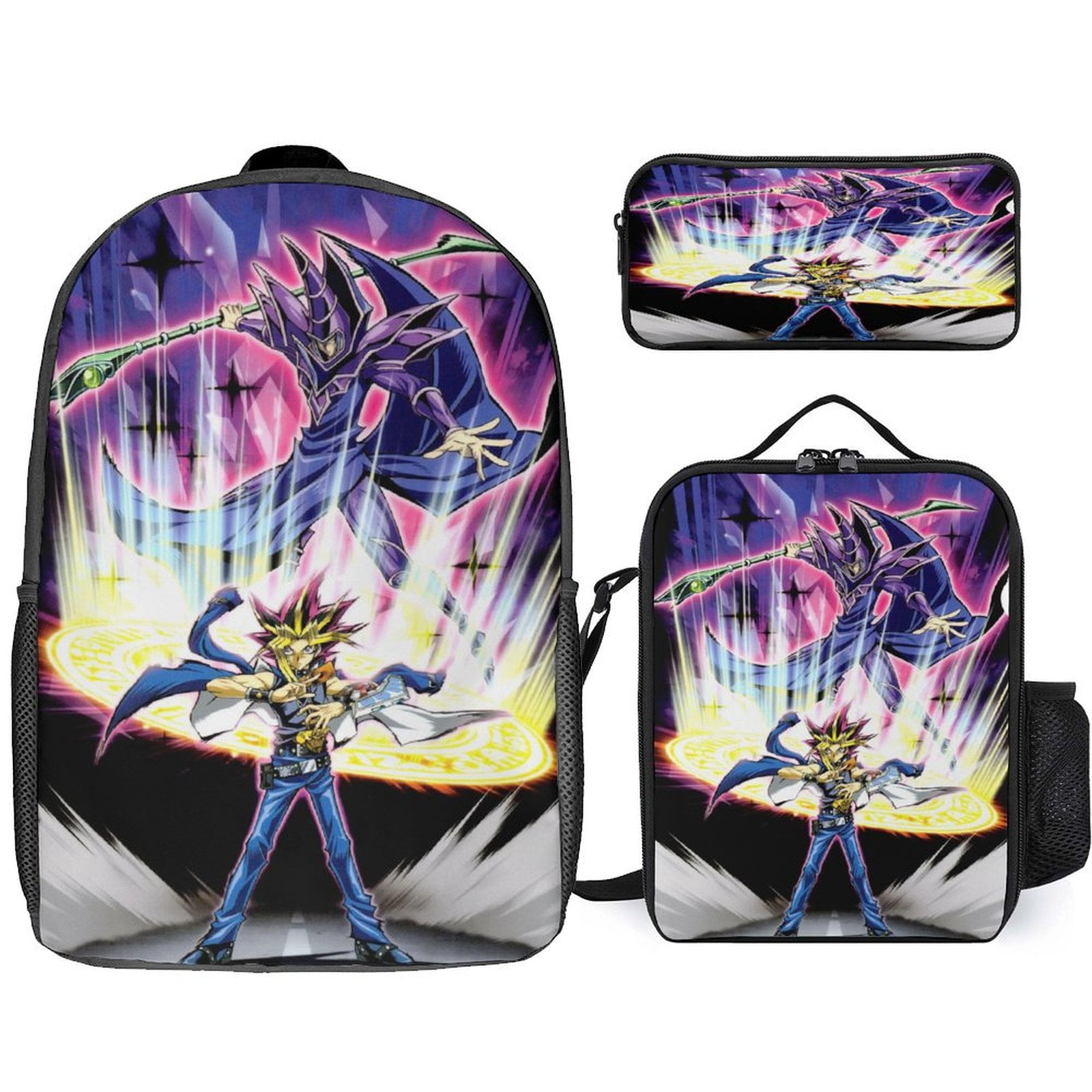 Yu Gi Oh Backpack 3PCS Backpack Set Lunch Box And Pencil Case ...