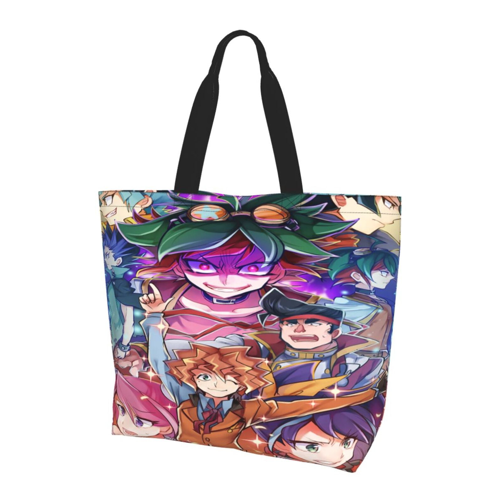 Yu Gi Oh Cute Extra Large Canvas Tote Bag for Gym Beach Travel Reusable ...