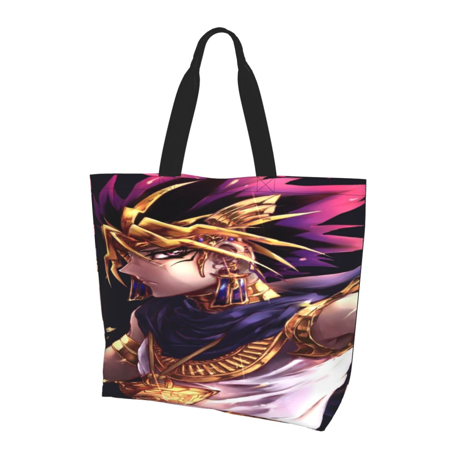 Yu Gi Oh Cute Extra Large Canvas Tote Bag for Gym Beach Travel Reusable ...