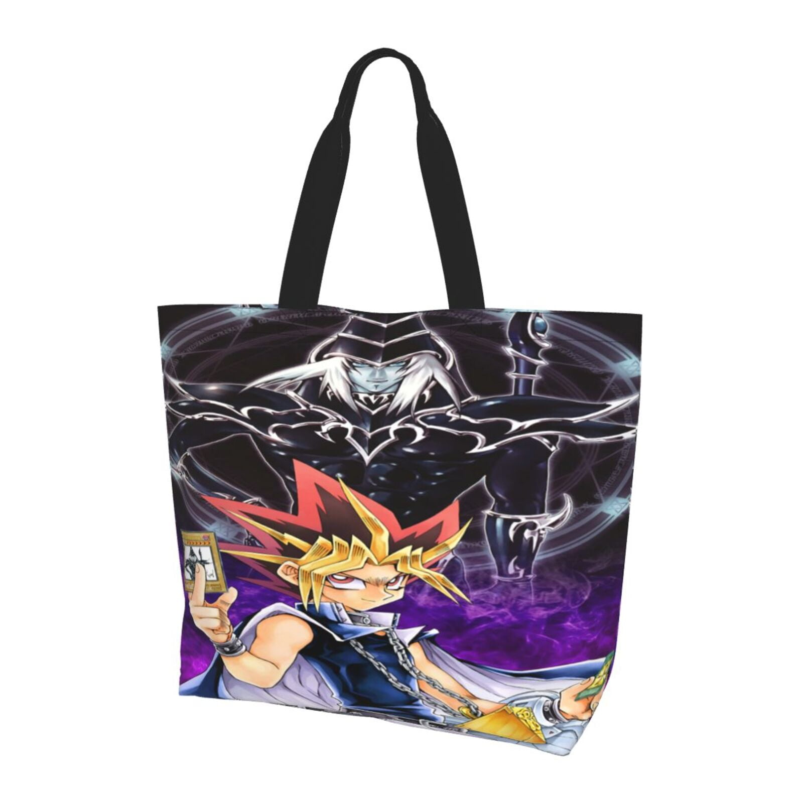 Yu Gi Oh Cute Extra Large Canvas Tote Bag for Gym Beach Travel Reusable ...