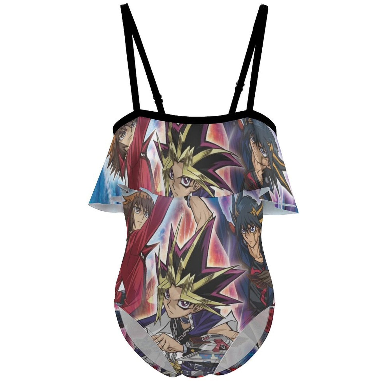 Yu-Gi-Oh Film Children's Swimsuit Adjustable Off Shoulder Ruffle ...