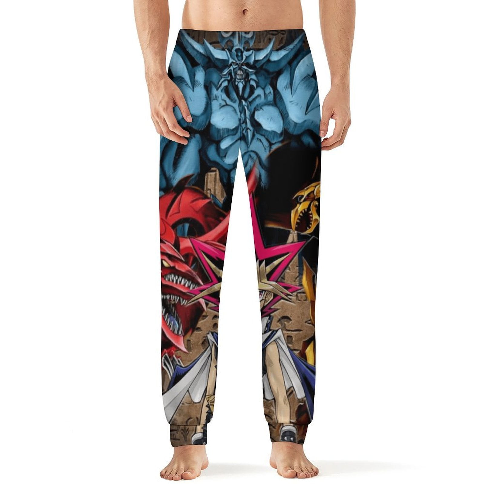 Yu-Gi-Oh Mens PJ Pajama Pants Bottoms Lounge Pants Sleepwear PJs with ...