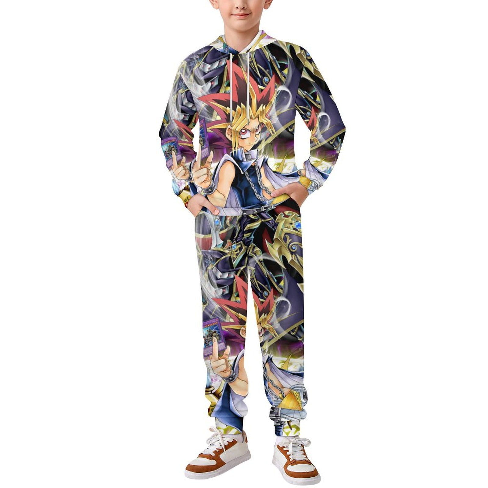 Yu-Gi-Oh Tracksuit Pullover Hoodie And Sweatpants 2 Pieces Sweatsuit ...