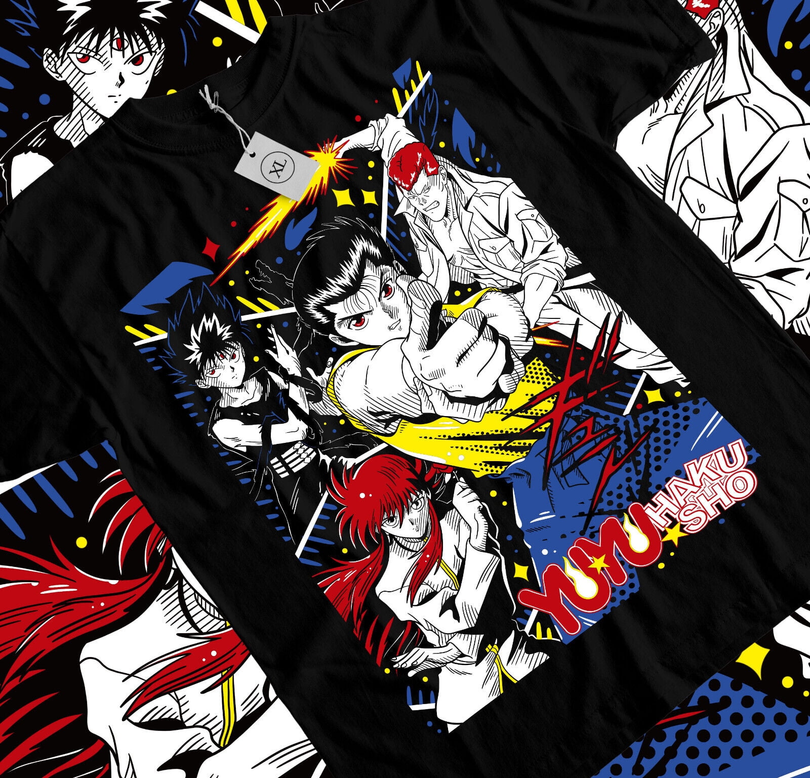 Yu Yu Hakusho Shirt Yusuke Hiei Kuwabara Kurama Anime Manga Tee ...