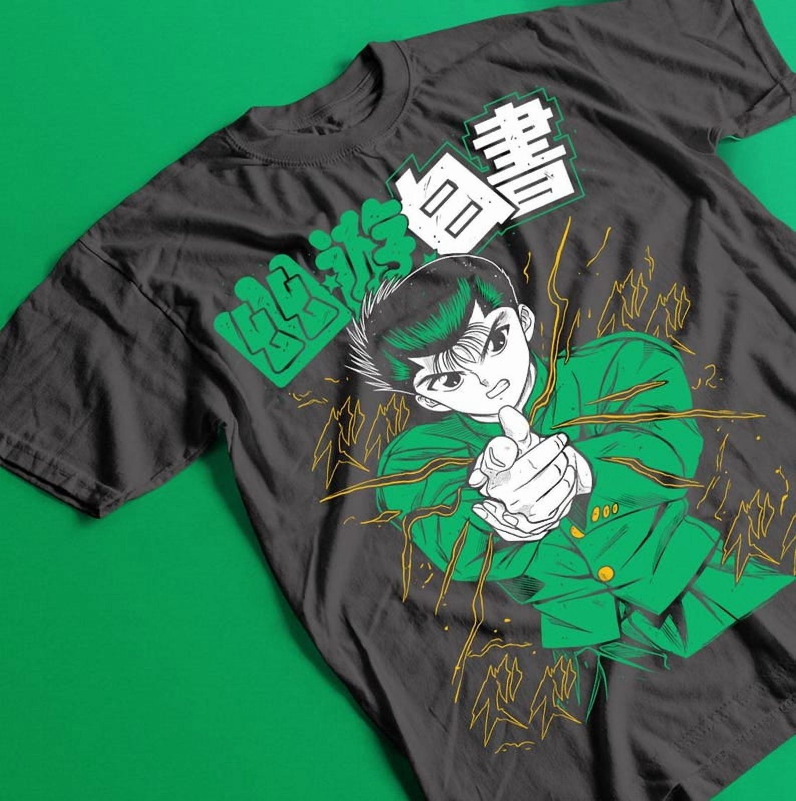 Yu Yu Hakusho T-shirt Kuwabara Kurama Yusuke Hiel Anime Manga Black ...