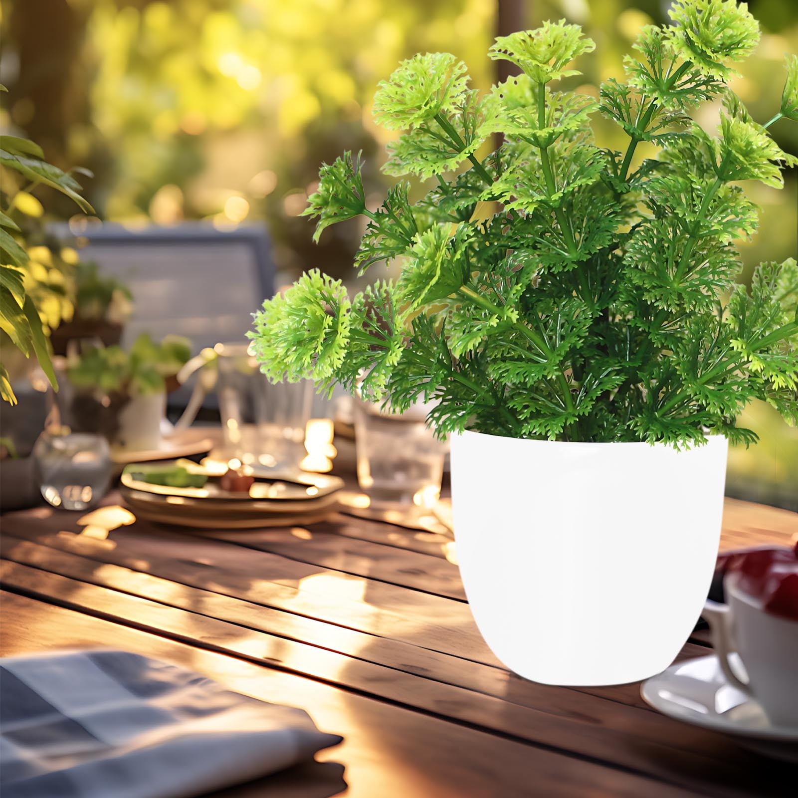 YuCaiWen Fake Plants Mini Artificial Greenery Potted Plants for Home ...