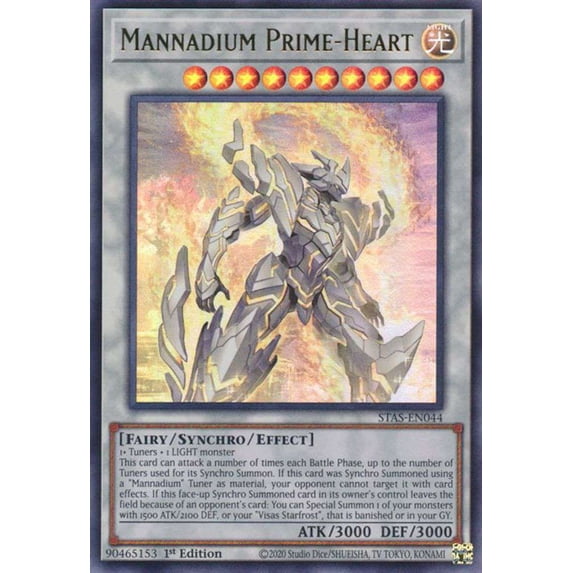 YuGiOh 2-Player Starter Set Ultra Rare Mannadium Prime-Heart STAS-EN044 ...
