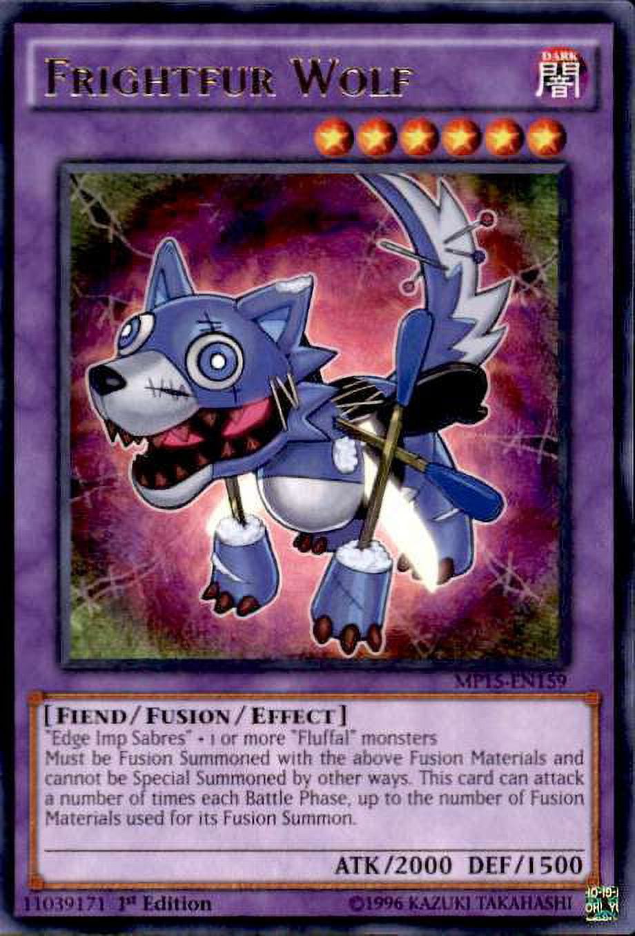 YuGiOh 2015 Mega-Tin Mega Pack Rare Frightfur Wolf MP15-EN159 - Walmart.com