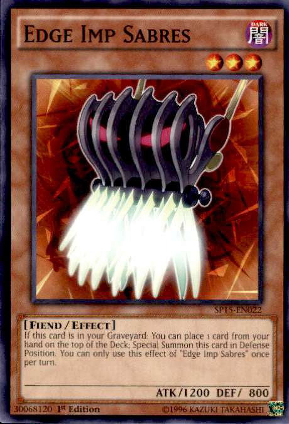 YuGiOh 2015 Star Pack ARC-V Common Edge Imp Sabres SP15-EN022 - Walmart.com