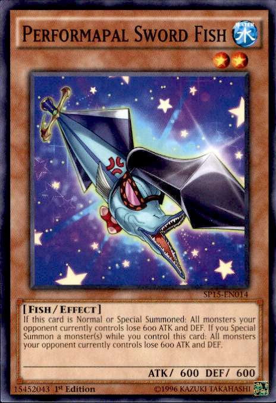 YuGiOh 2015 Star Pack ARC-V Shatterfoil Rare Performapal Sword Fish ...