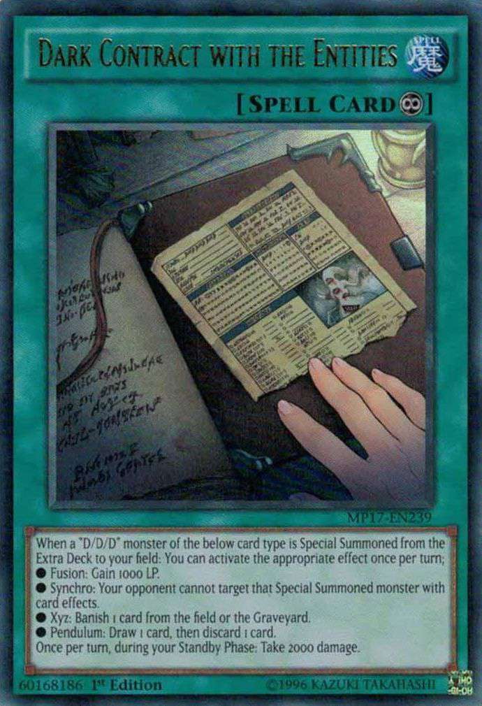 YuGiOh 2017 Mega-Tin Mega Pack Ultra Rare Dark Contract with the ...