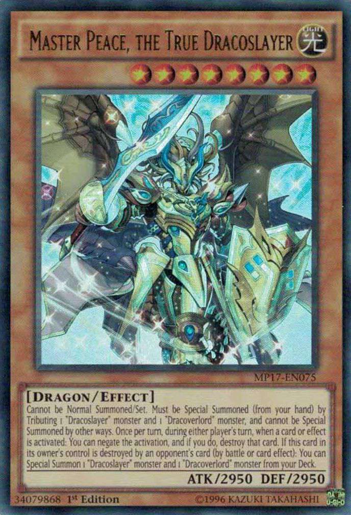 YuGiOh 2017 Mega-Tin Mega Pack Ultra Rare Master Peace, the True ...